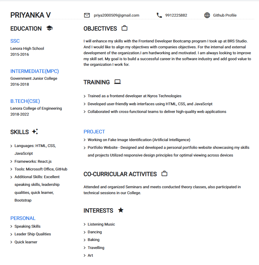 Priyanka | Portfolio